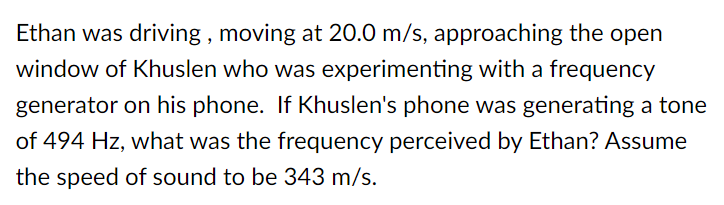Solved Ethan was driving, moving at 20.0 m/s, approaching | Chegg.com