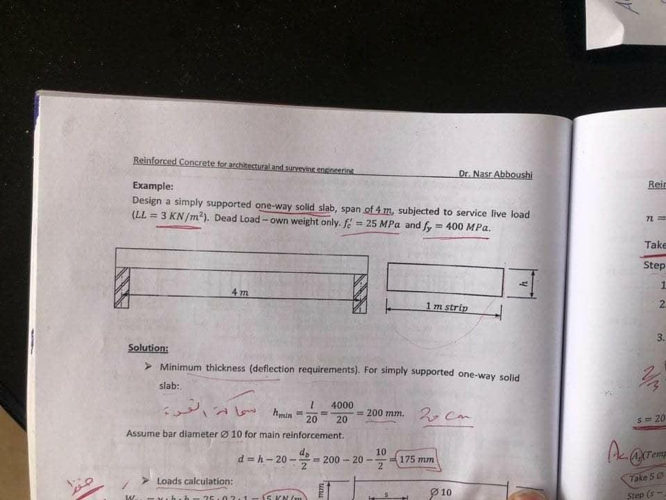 Solved A Reinforced Concrete for architectural and surveving | Chegg.com