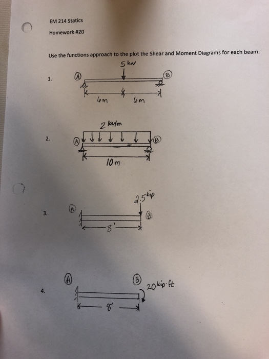 Solved EM 214 Statics Homework #20 Use the functions | Chegg.com
