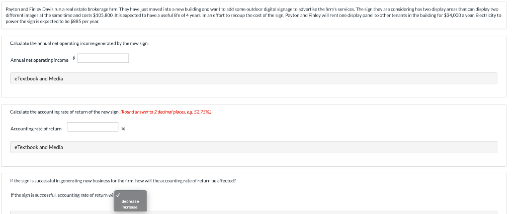 Solved Payton and Finley Davis run a real estate brokerage | Chegg.com
