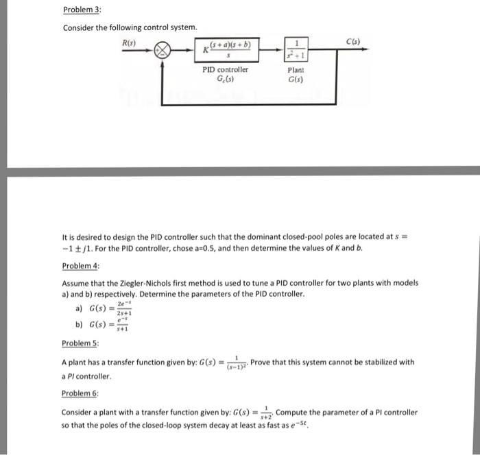 Solved Problem 3 Consider the following control system R(s) | Chegg.com