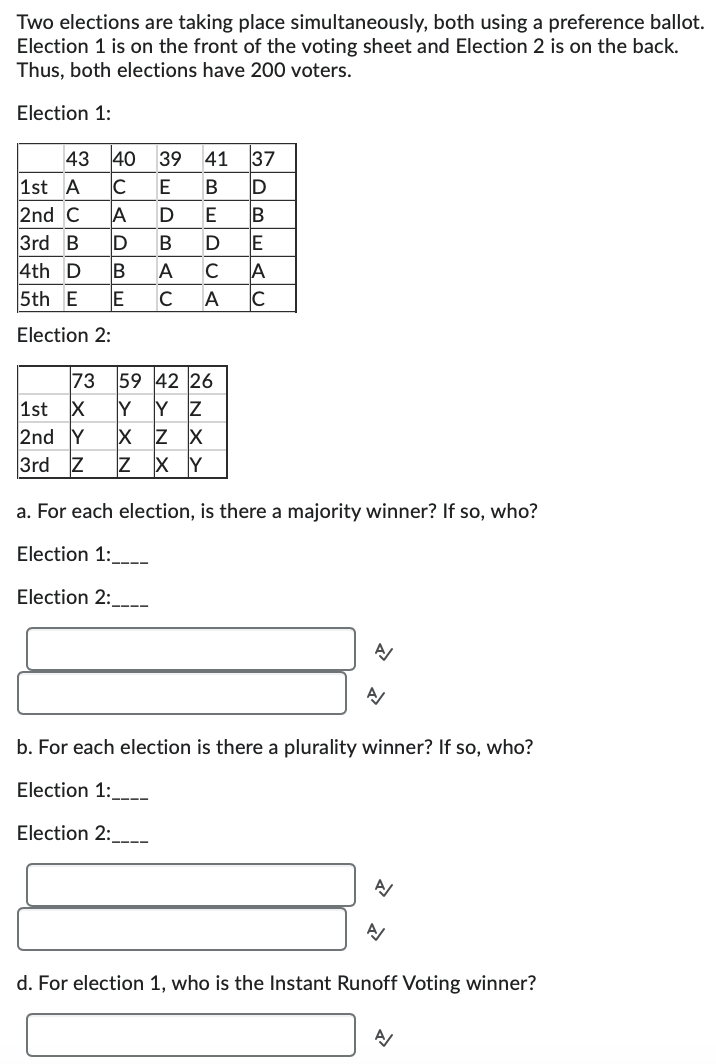Solved Two elections are taking place simultaneously, both | Chegg.com