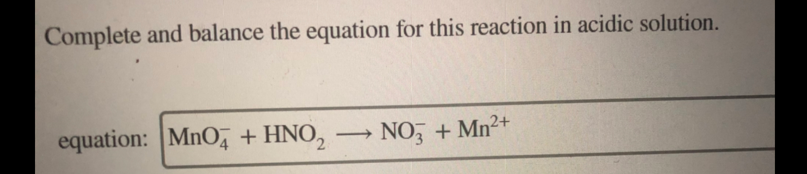 Solved Complete and balance the equation for this reaction | Chegg.com