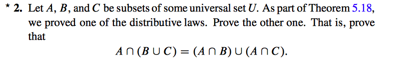 Solved 2. Let A, B, and C be subsets of some universal set | Chegg.com