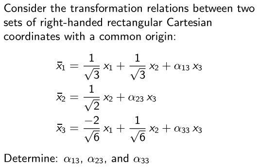 Solved Consider The Transformation Relations Between Two