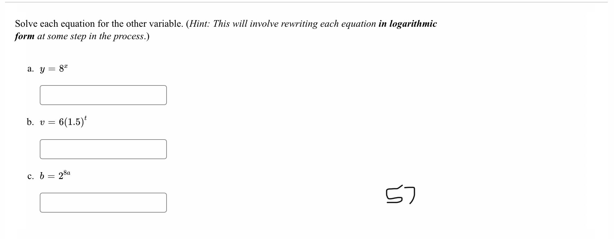 Solved Solve each equation for the other variable. (Hint: | Chegg.com