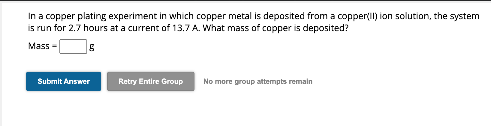In a copper plating experiment in which copper metal | Chegg.com