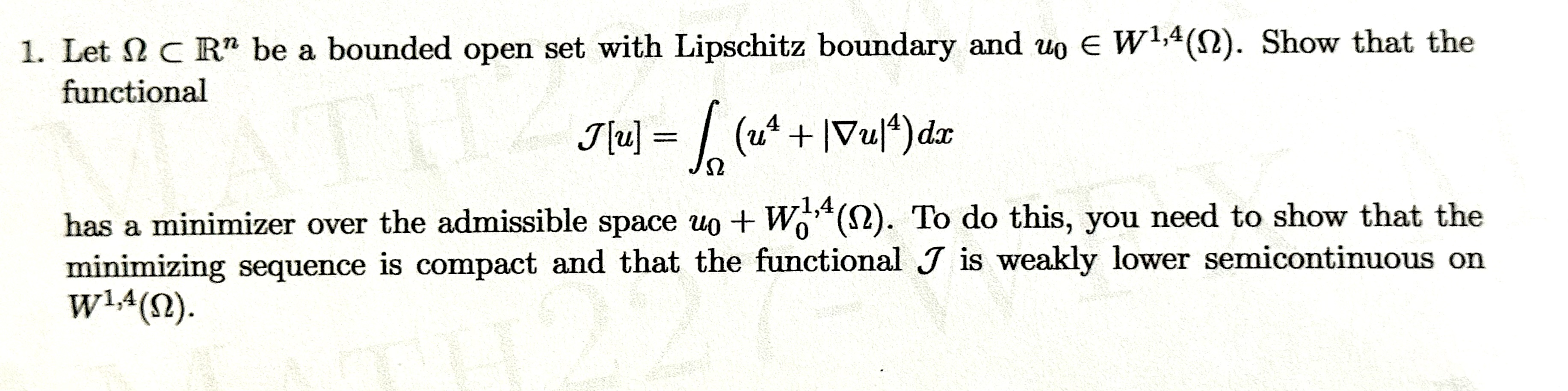 Solved 1. Let Ω⊂Rn be a bounded open set with Lipschitz | Chegg.com