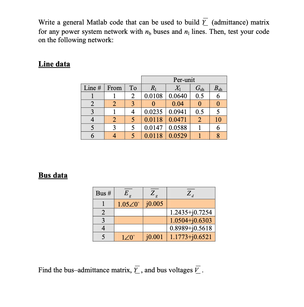 Write a general Matlab code that can be used to build | Chegg.com