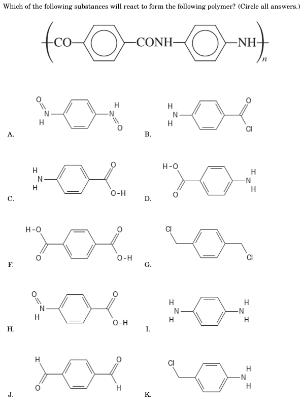 Solved Which of the following substances will react to form | Chegg.com