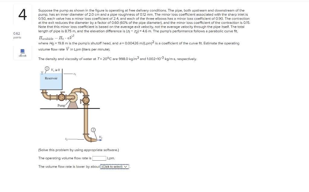 Solved The volume flow rate is lower by | Chegg.com