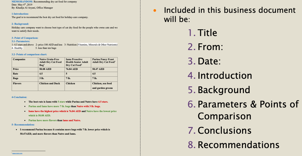 Solved Recommendation Memo Scenarios 1. You work for Ossiano | Chegg.com