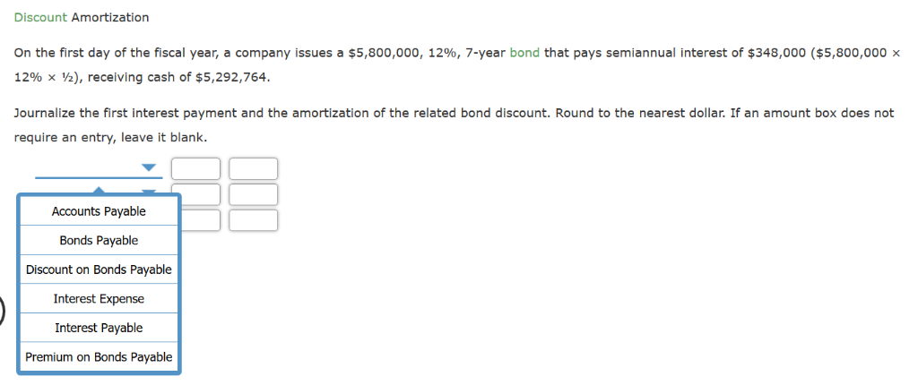 Solved Discount Amortization On the first day of the fiscal | Chegg.com