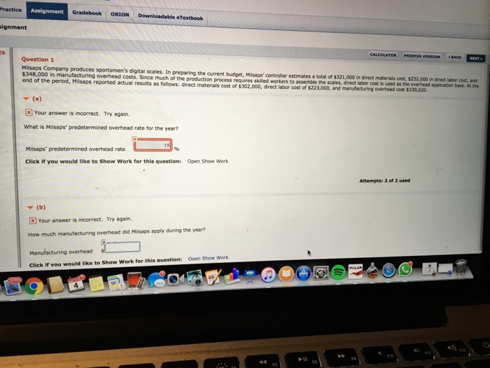 Solved Please double check your answer and show your work, | Chegg.com