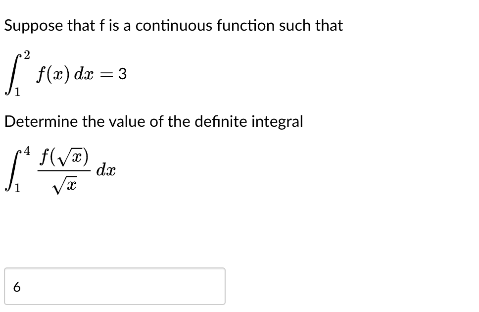 Solved Suppose that f ﻿is a continuous function such | Chegg.com