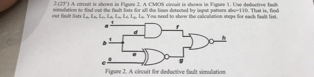 Solved 2.(25") A circuit is shown in Figure 2. A CMOS | Chegg.com