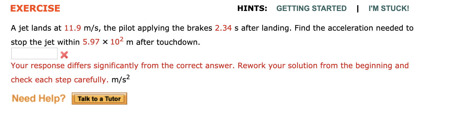 Solved EXERCISE HINTS: | GETTING STARTED I'M STUCK! A jet | Chegg.com