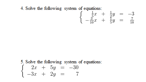 Solved 4. Solve the following system of equations: 1 x + 1 + | Chegg.com