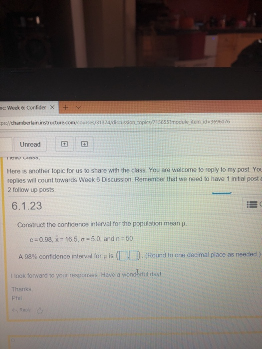 Solved ic Week 6: Confider X +V | Chegg.com