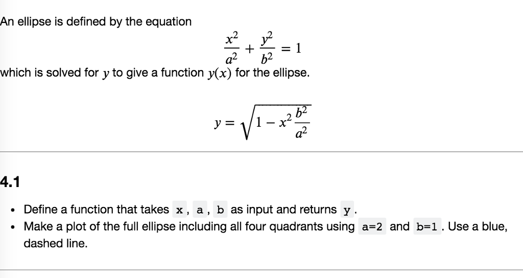 Solved An ellipse is defined by the equation which is solved | Chegg.com