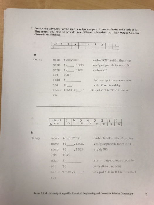 Solved I. With reference to the following subroutine to | Chegg.com