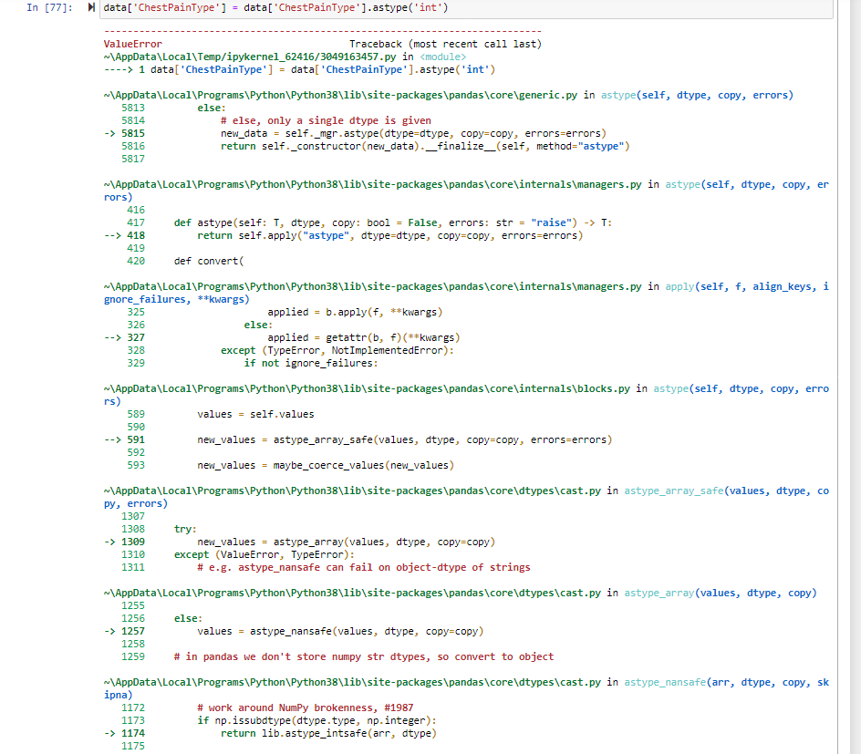 Solved How do i fix this error? Invalid literral for int() I | Chegg.com