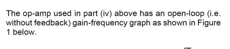 The op-amp used in part (iv) above has an open-loop | Chegg.com