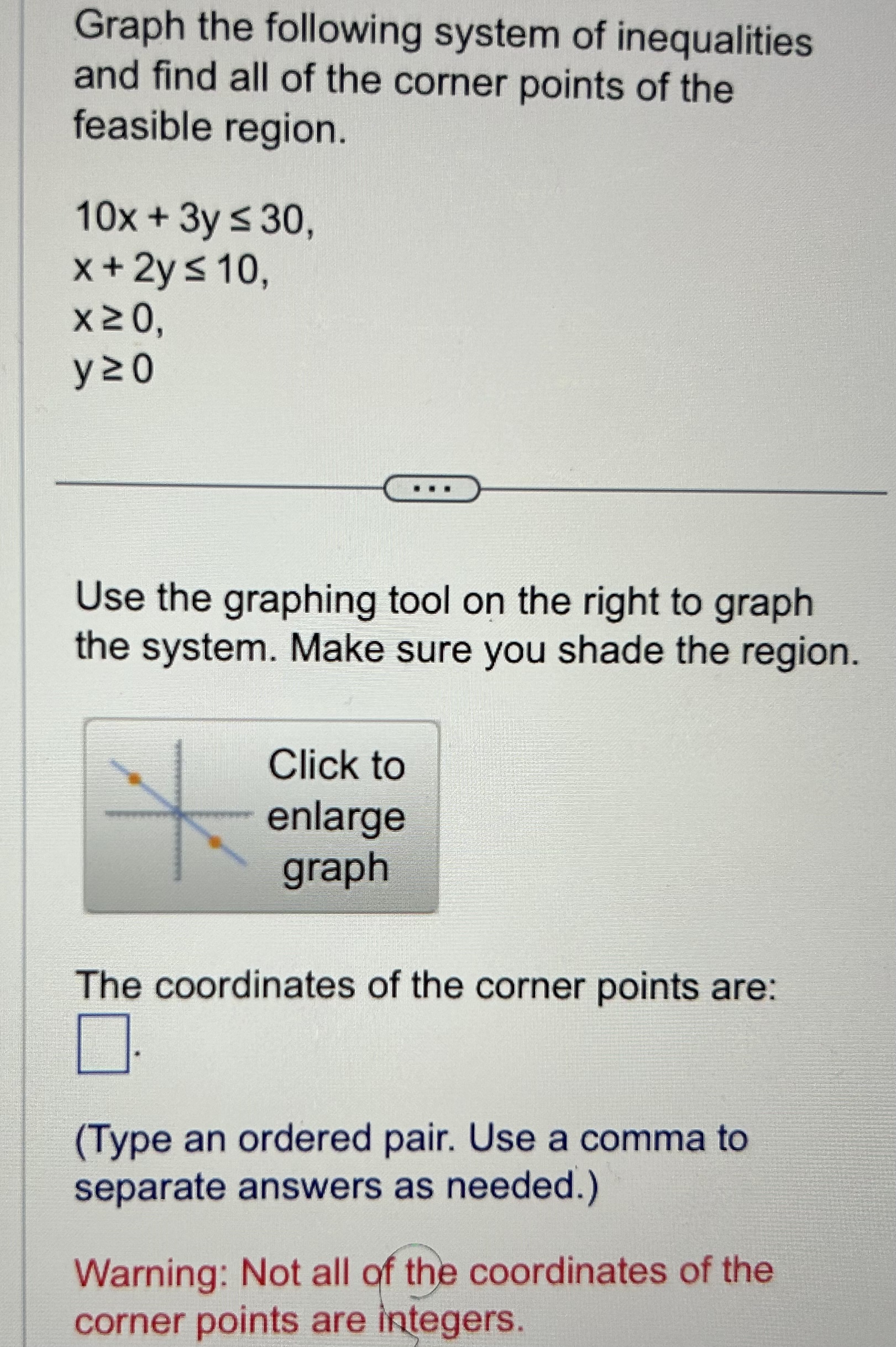 Solved Graph the following system of inequalities and find | Chegg.com