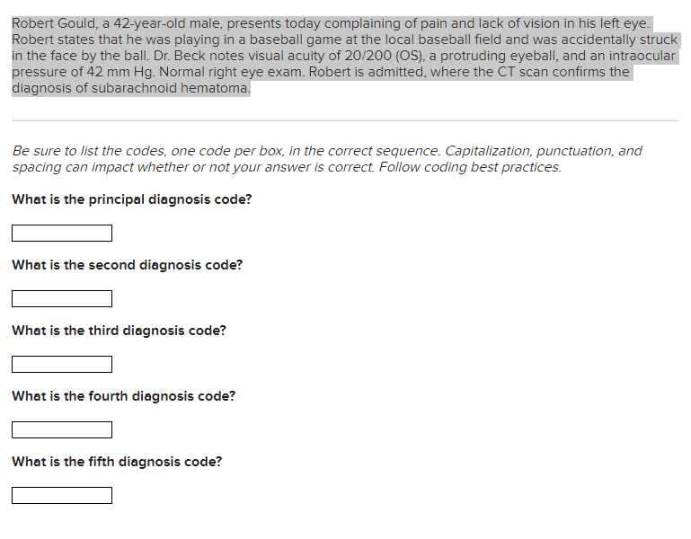 Solved Robert Gould, a 42-year-old male, presents today | Chegg.com