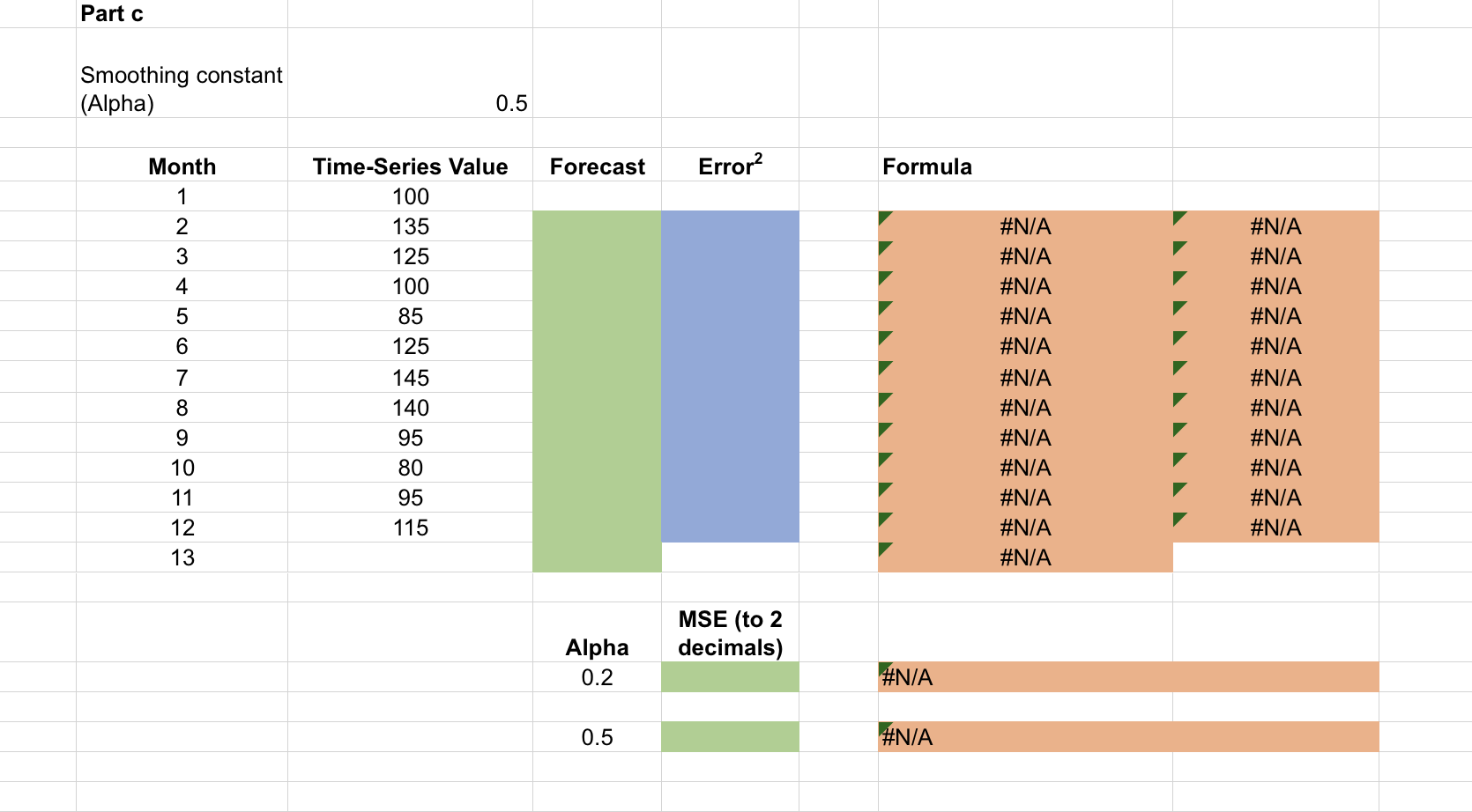 Solved a. Choose the correct time series plot for the data. | Chegg.com