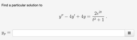 Solved Find a particular solution to y′′+16y=32sec(4t). | Chegg.com