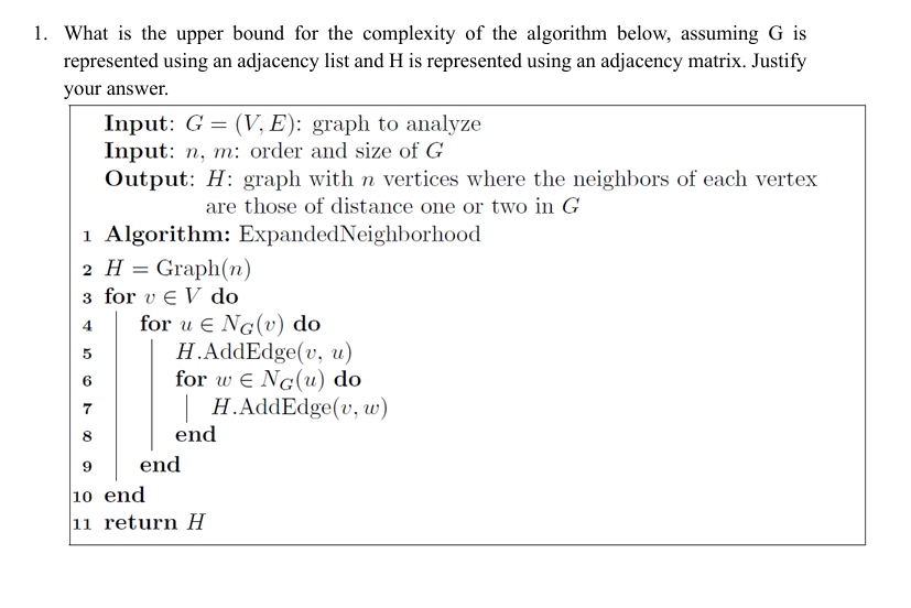 Solved 1.What is the upper bound for the complexity of the | Chegg.com