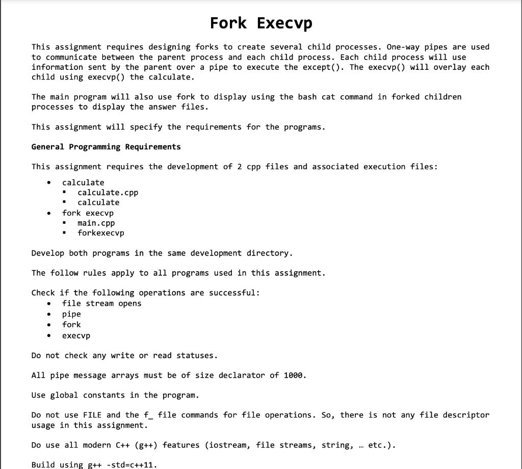 Solved This assignment requires designing forks to create | Chegg.com