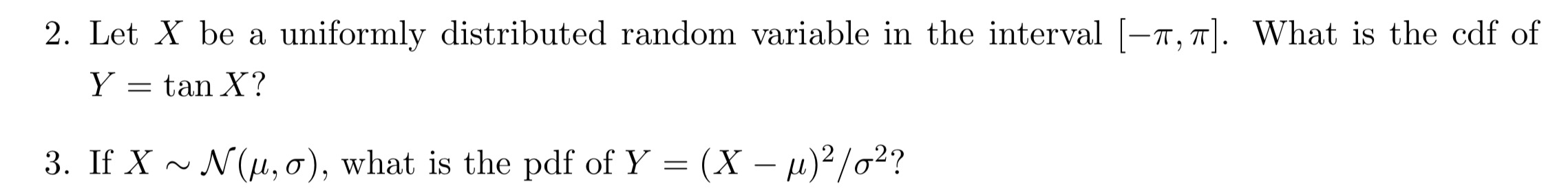 Solved 2. Let X be a uniformly distributed random variable | Chegg.com
