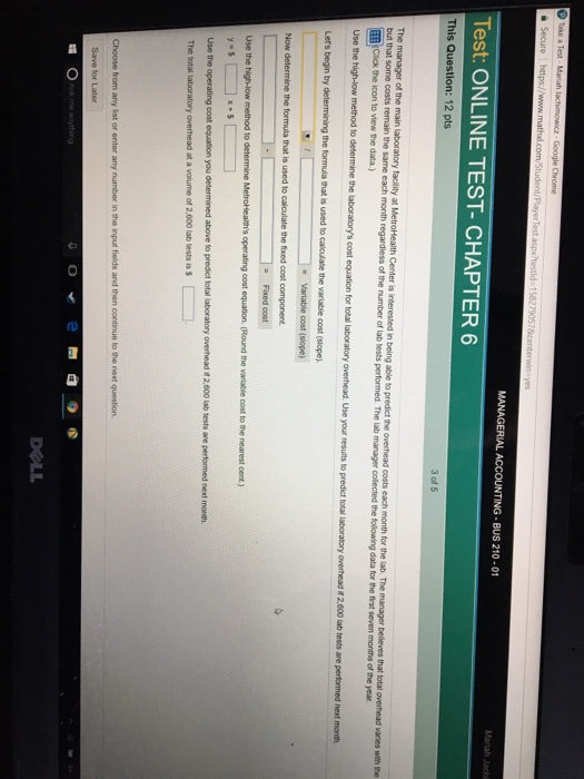 Solved lake a lest Mariah Google Chrome Secure httpsi | Chegg.com