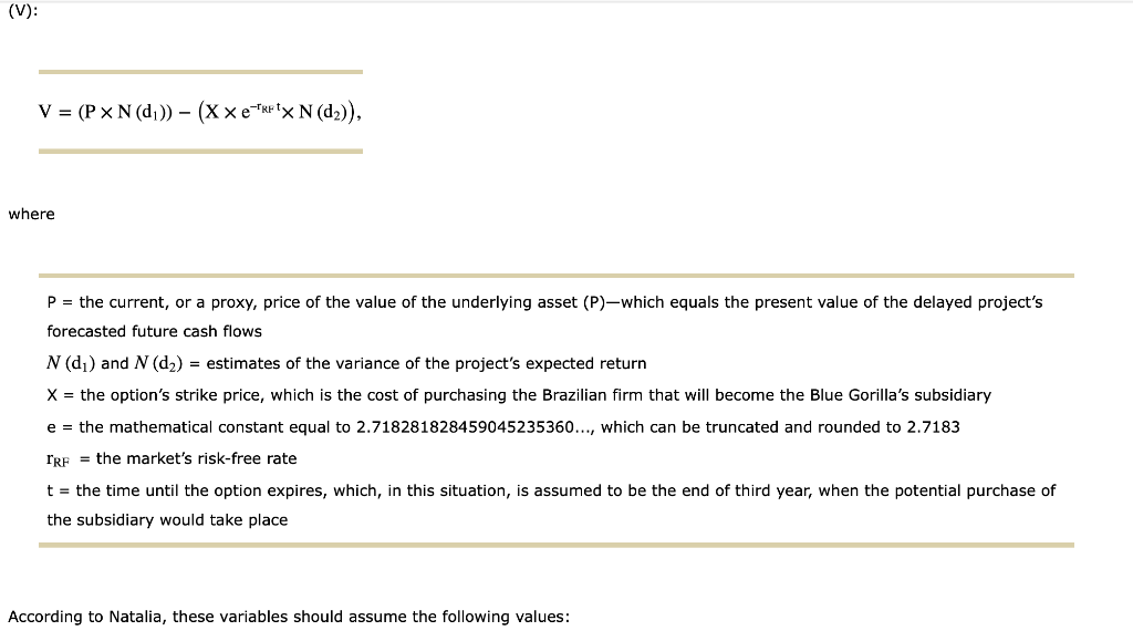 Solved 6. Valuing the growth option with the Black-Scholes | Chegg.com