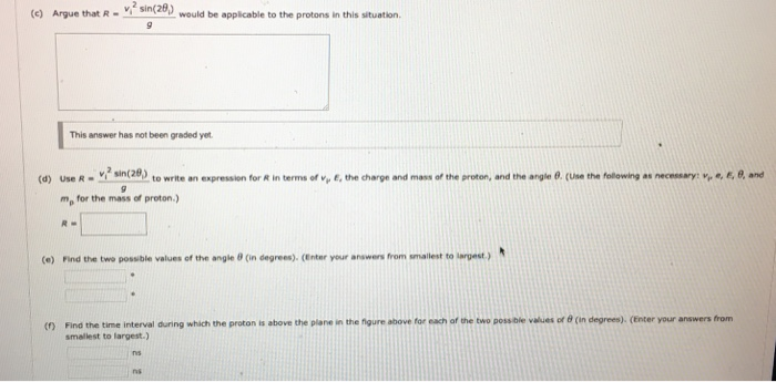 Solved Protons are projected with an Initial speed v,-9.52 | Chegg.com