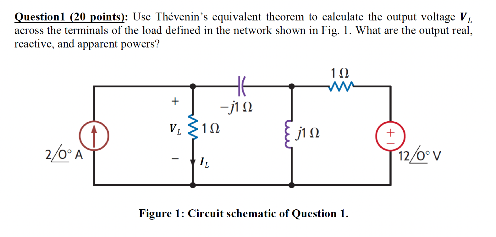 Solved Question1 (20 ﻿points): Use Thévenin's equivalent | Chegg.com