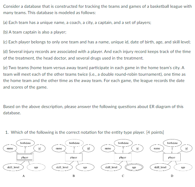 Solved Consider a database that is constructed for tracking | Chegg.com