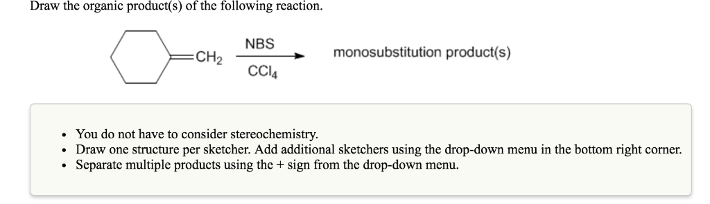 Solved Draw the organic product(s) of the following | Chegg.com