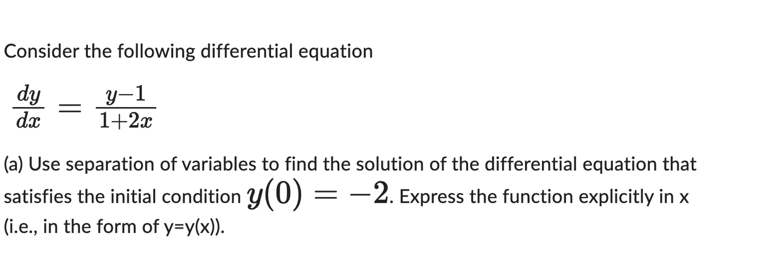 Solved Consider the following differential | Chegg.com