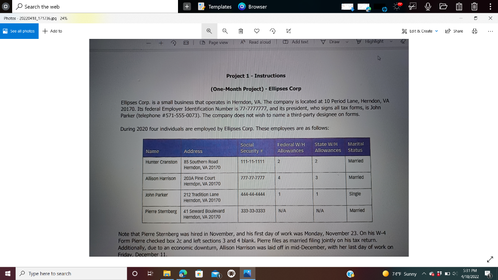 Templates Browser O O O Search the web Photos - | Chegg.com