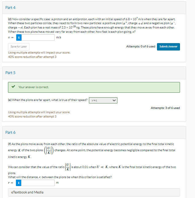 Solved A particle with mass M and Charge +e and its | Chegg.com