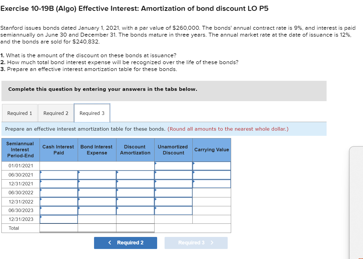 Solved Exercise 10-19B (Algo) Effective Interest: | Chegg.com