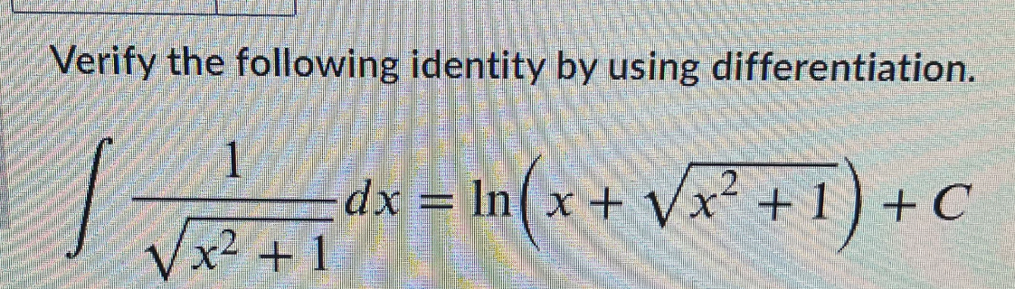 Solved Verify the following identity by using | Chegg.com