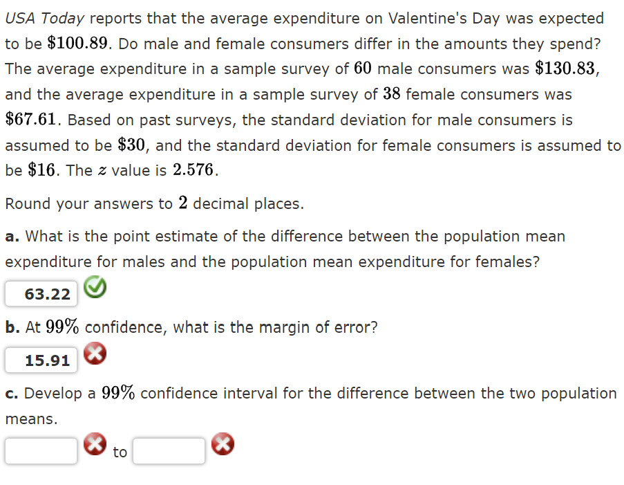 Solved USA Today reports that the average expenditure on | Chegg.com