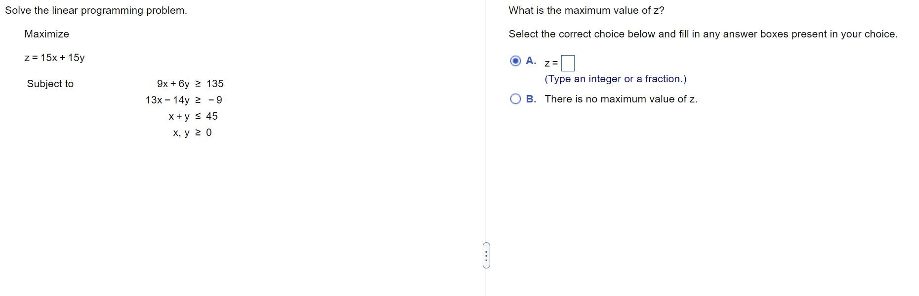 Solved Solve the linear programming problem. What is the | Chegg.com
