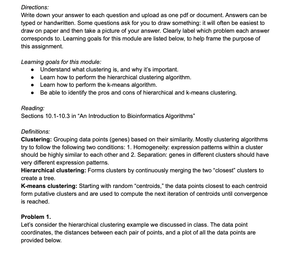 Directions: Write down your answer to each question | Chegg.com