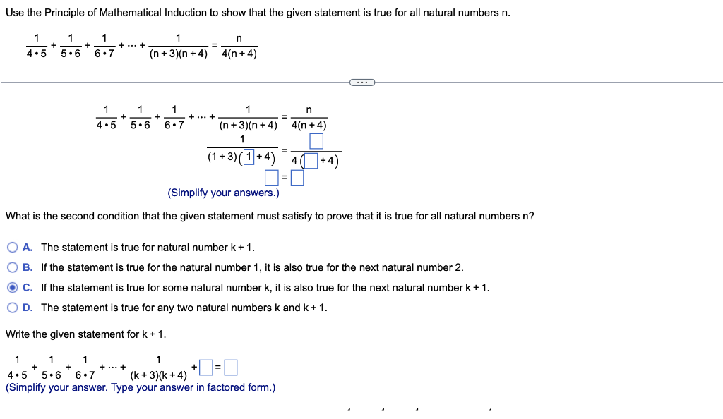 Solved Use the Principle of Mathematical Induction to show | Chegg.com