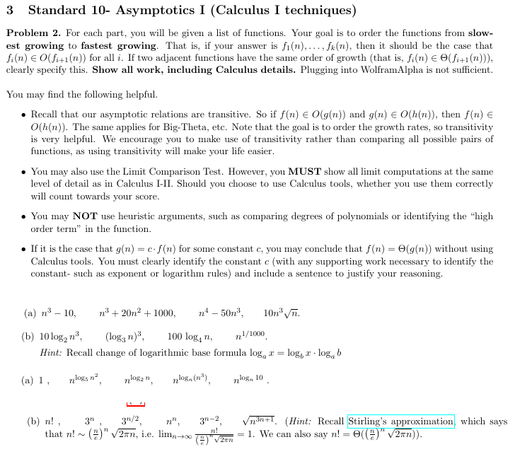 Solved No graphing, simply only comparison through rules | Chegg.com